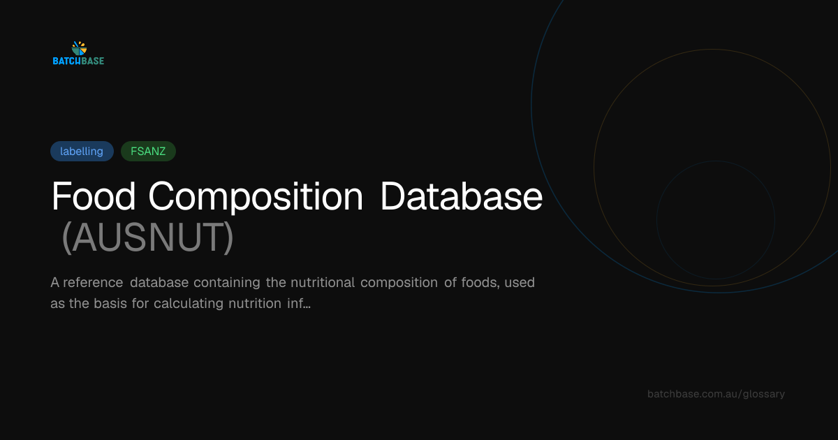 Food Composition Database (AUSNUT) — Australasian Food Compliance ...